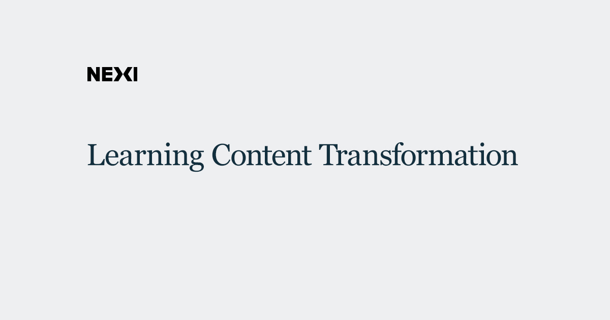 Learning Content Transformation | NEXI